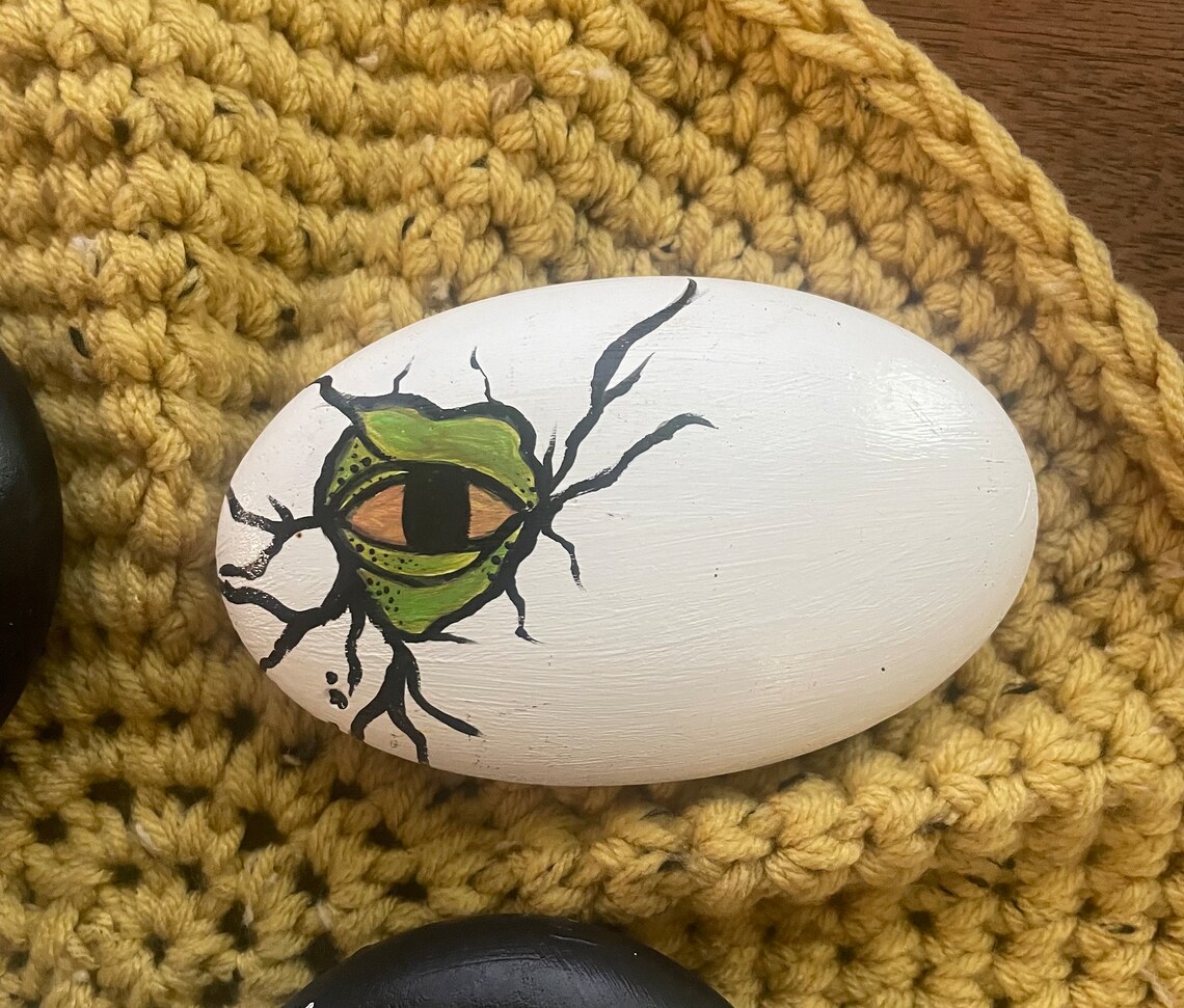 Hand Painted Dinosaur Rocks: Kids' Desk & Garden Decor - Etsy