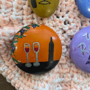 Rocks, Wine Themed Rocks, Hand Painted Rocks, Acrylic Art - Etsy