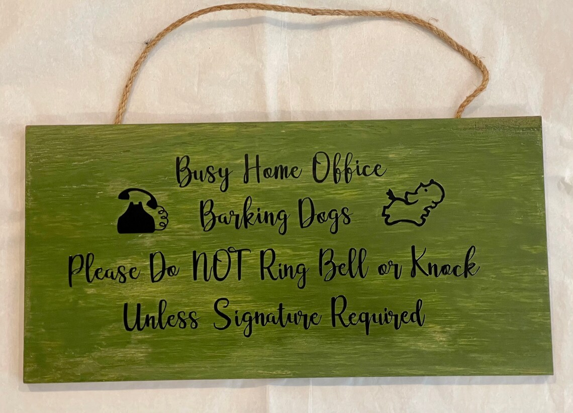 Do Not Disturb Door Sign: Barking Dogs, Home Office - Etsy