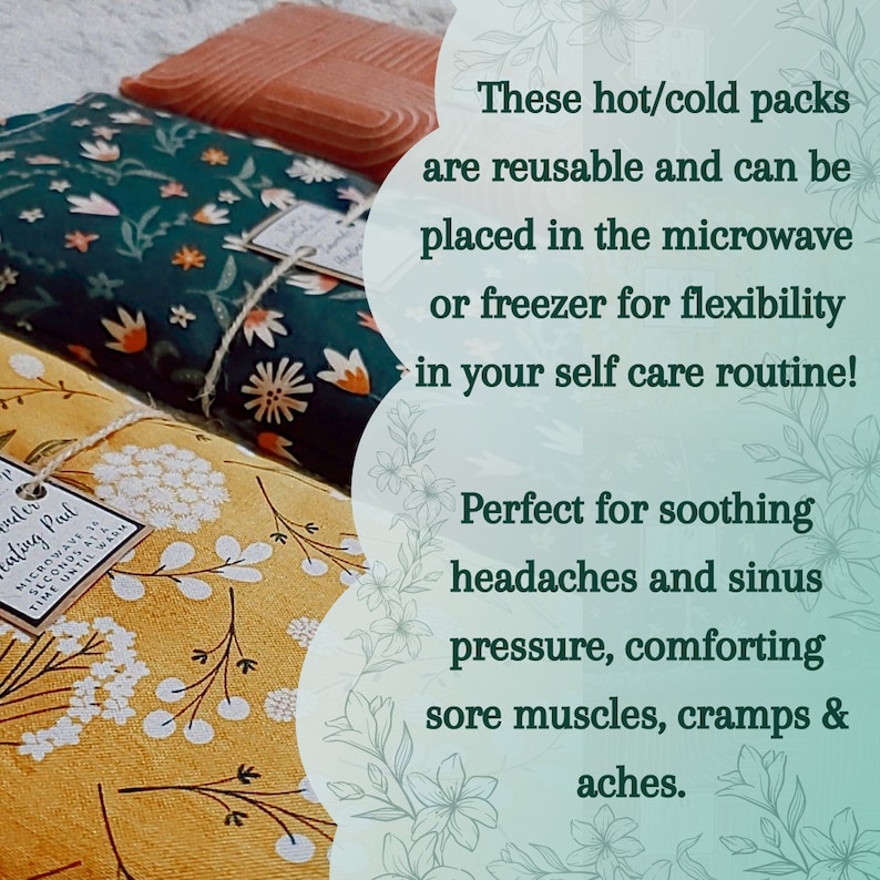 Lavender Heating Pad, Sectioned Hot/cold Pack - Etsy
