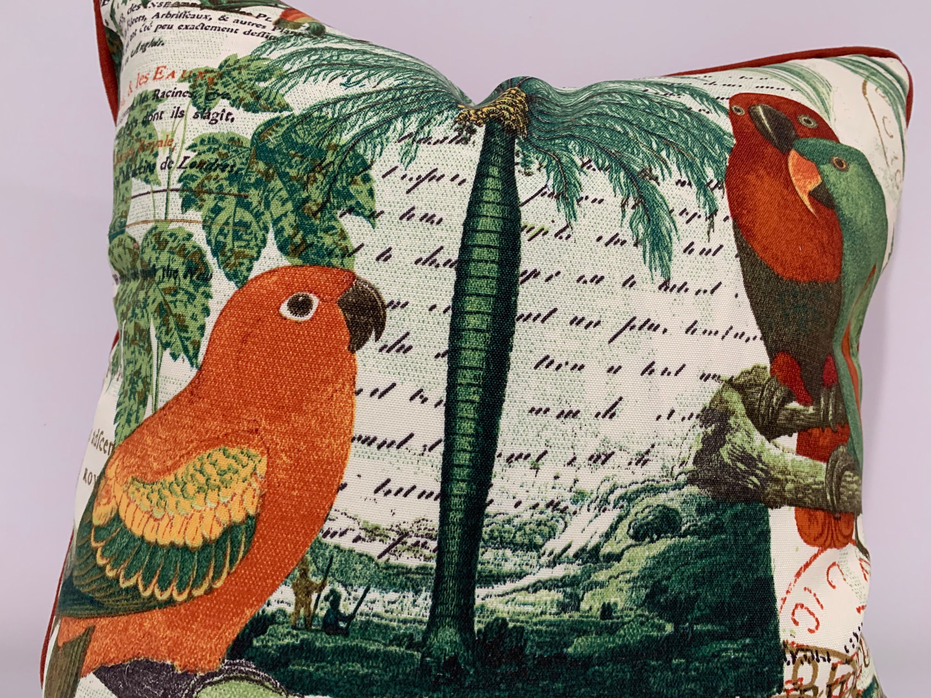 Tropical Parrot Print Pillow Covers Multicolored Outdoor - Etsy