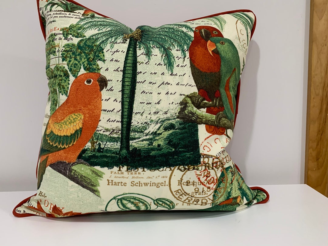 Tropical Parrot Print Pillow Covers Multicolored Outdoor - Etsy