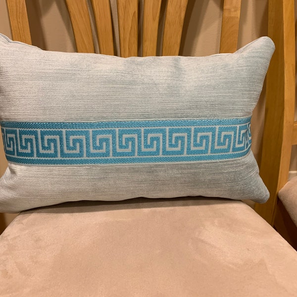 Velvet Greek Key Pillow - Etsy
