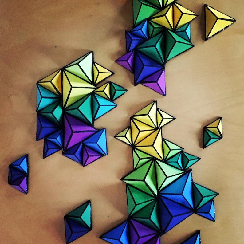 3D Geometric Paper Wall Art Can Be Custom Made and Sized to - Etsy