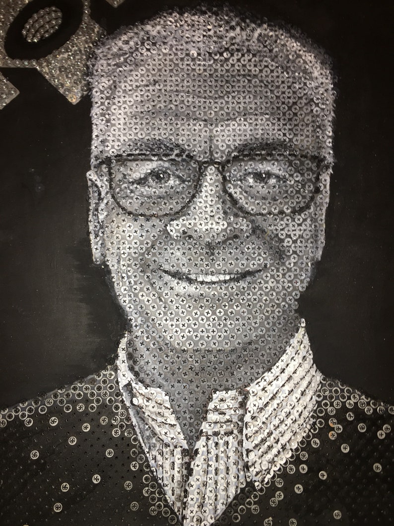 Custom 3D Screw Art Portrait: Hand-painted Metal Fastener Sculpture - Etsy