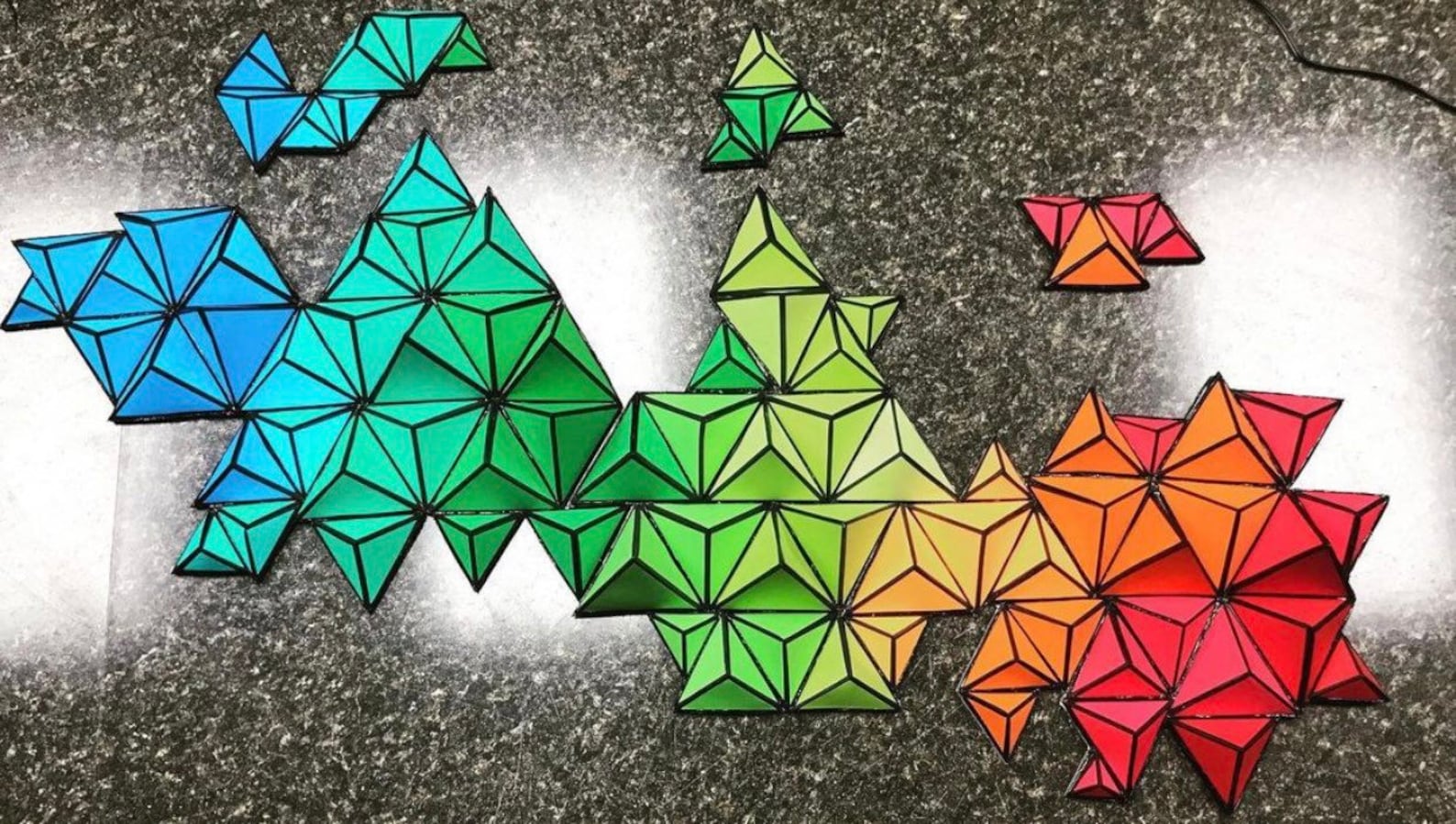 3D Geometric Paper Wall Art Can Be Custom Made and Sized to - Etsy