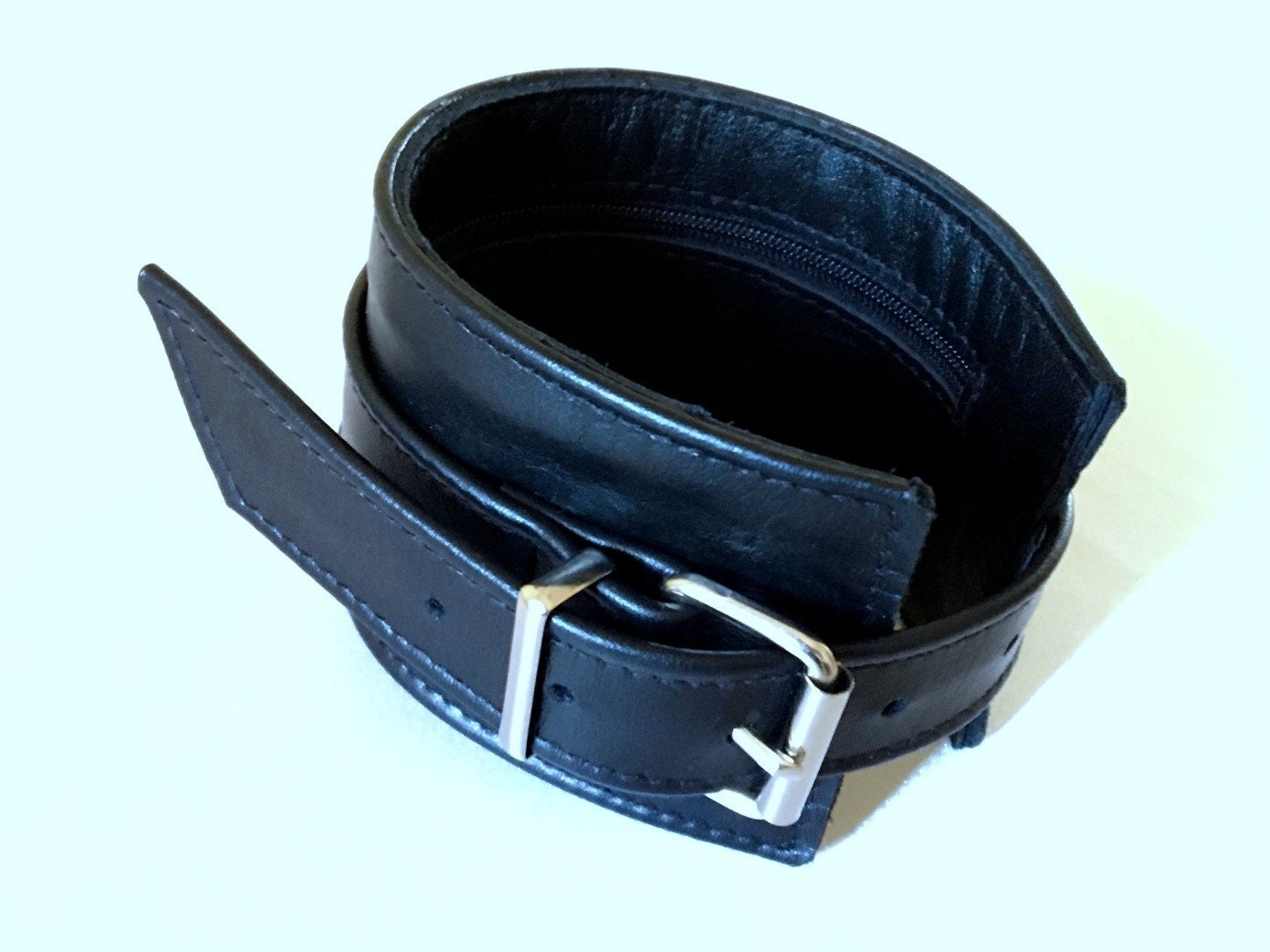 Ankle Wallet, Ankle Cuff With Card Compartment, Leather Cuff, Wallet ...