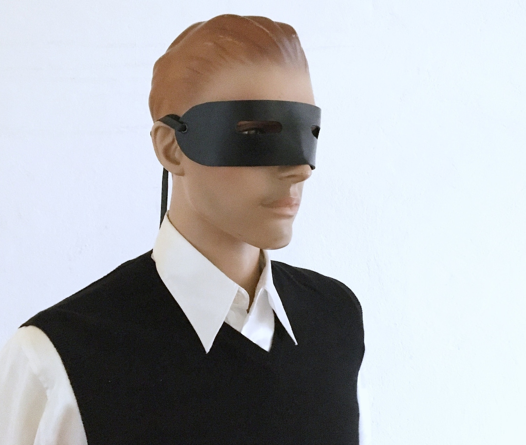 Blindfold Eye Mask Leather Blindfold Leather Eye Mask Black Leather for ...