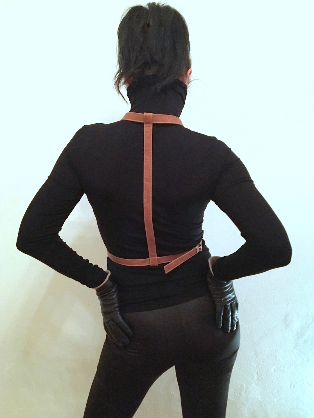 Leather Harness for Women Harness Cage Leathercage Chest Harness Upper ...