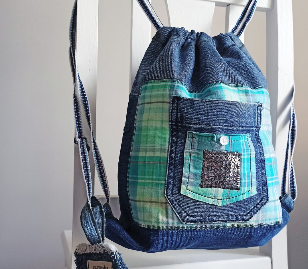 Denim Backpack, Blue Backpack, Backpack, Backpack Women, Backpack Purse ...