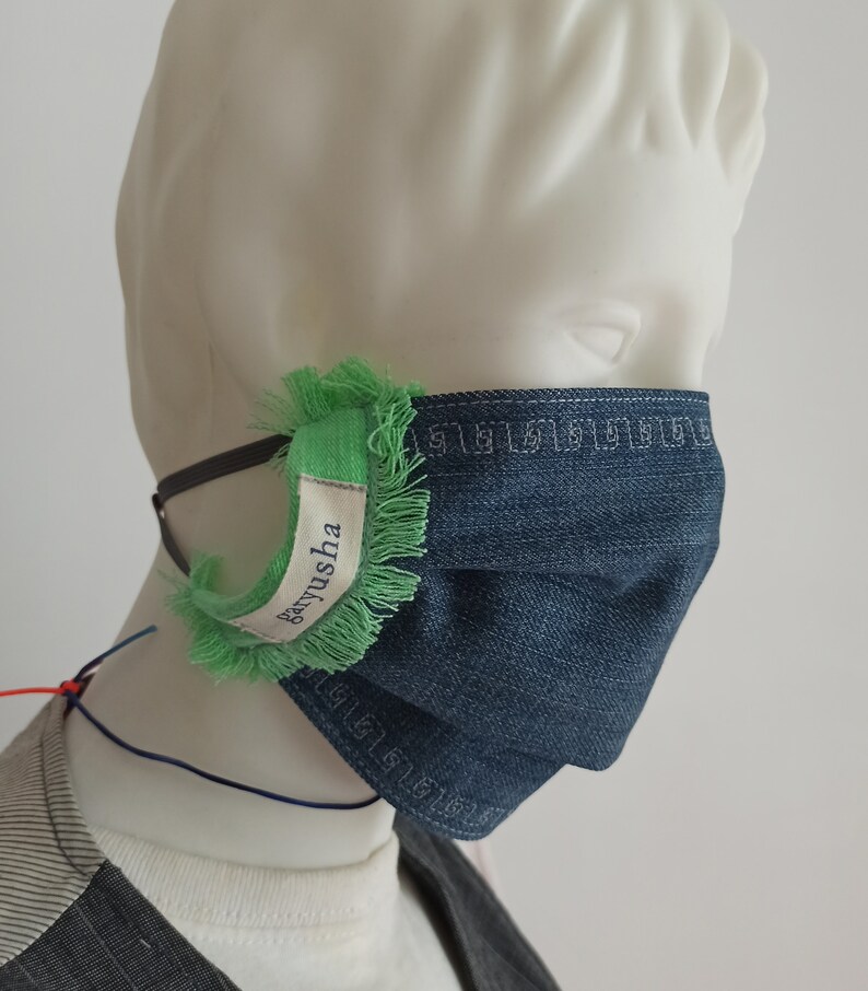 Set of 2 Denim Masks Face Mask Reusable Denim Face Mask - Etsy