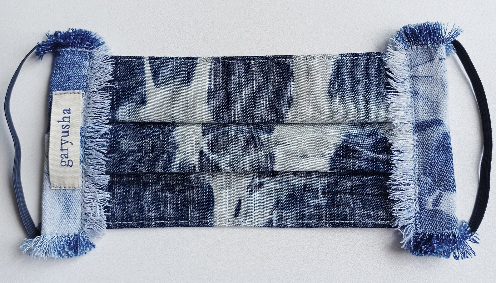 Shibori Denim Face Mask Indigo Face Mask Reusable Denim Face - Etsy