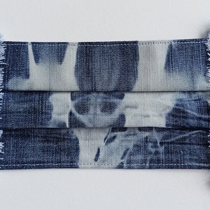 Shibori Denim Face Mask, Indigo Face Mask, Reusable Denim Face Mask ...