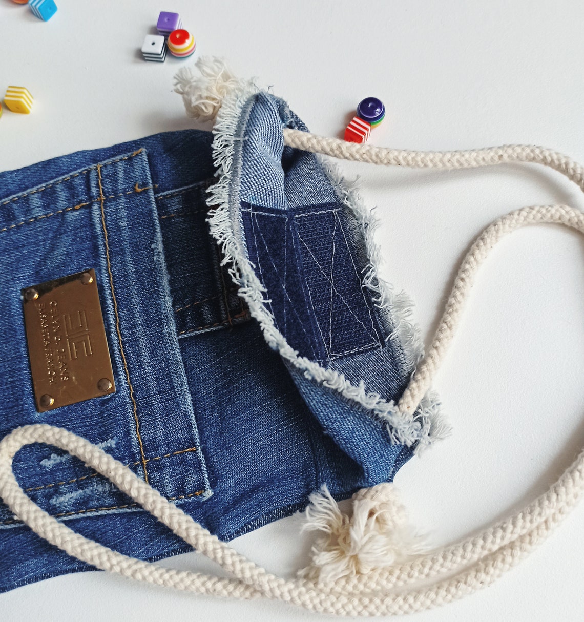 Denim Bag, Handmade Bag, Crossbody Bag, Blue Bag, Small Bag, Denim Bag ...