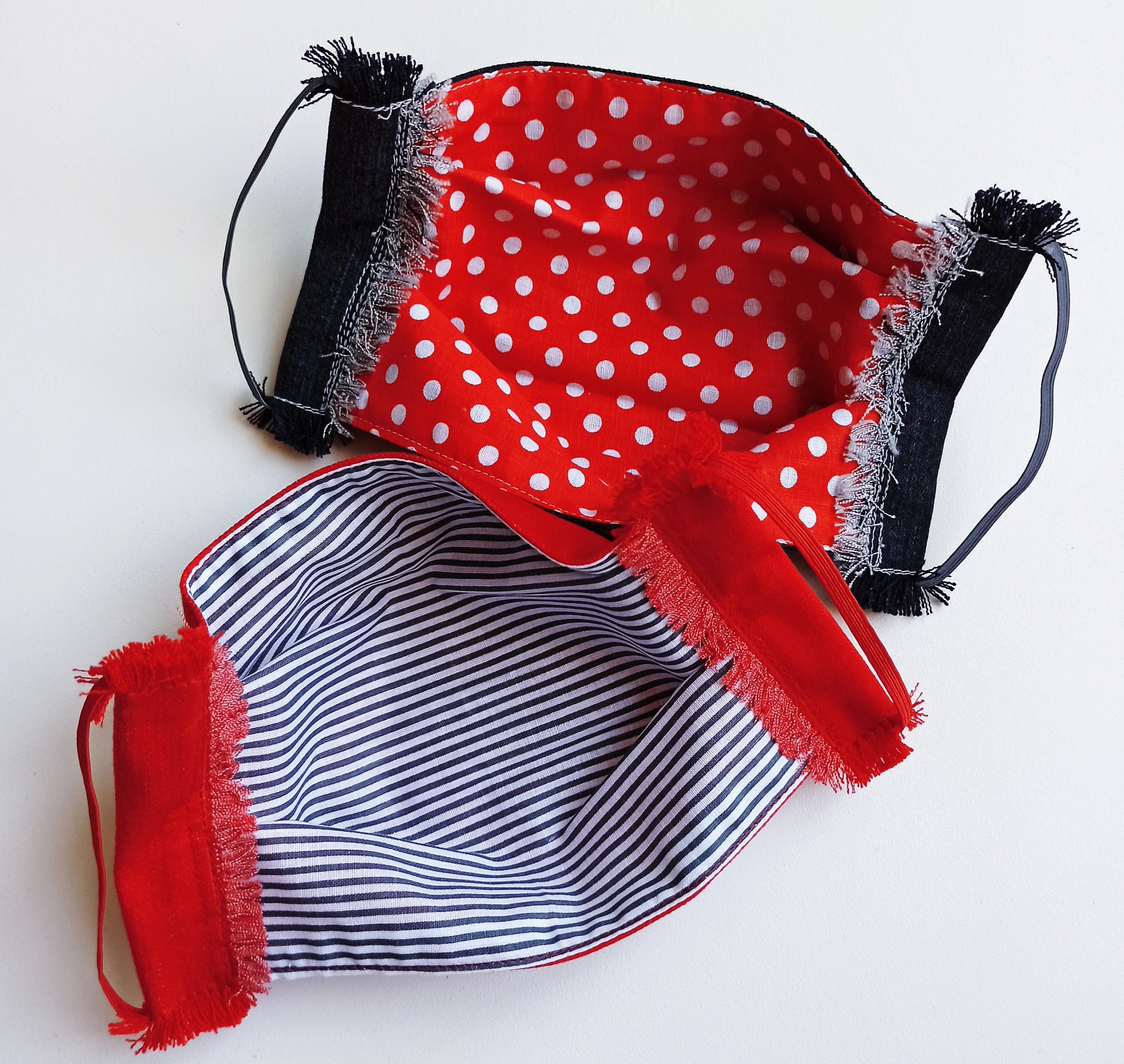 Set of 2 Denim Masks, Face Mask, Reusable Denim Face Mask, Anti Dust ...