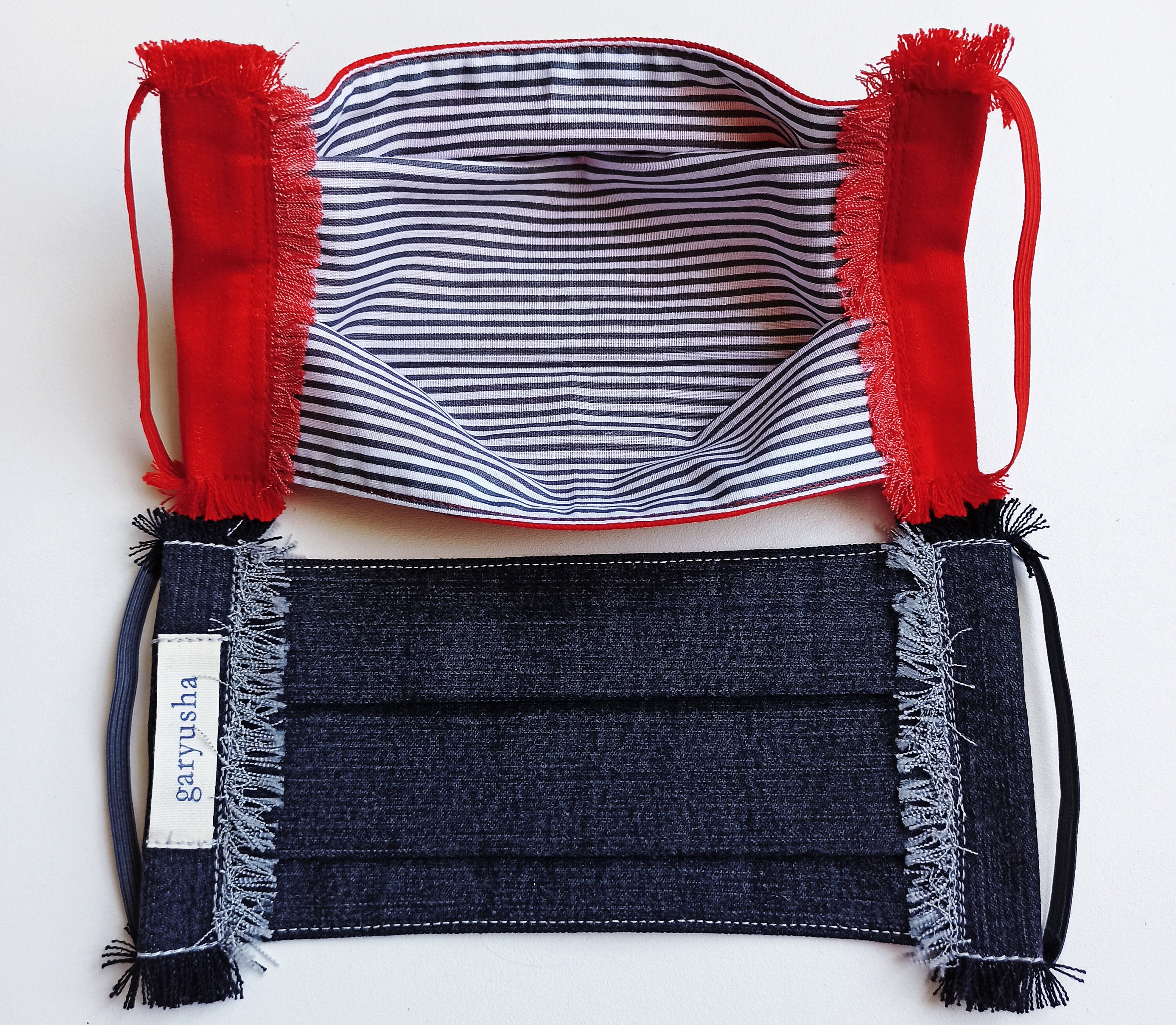 Set of 2 Denim Masks, Face Mask, Reusable Denim Face Mask, Anti Dust ...