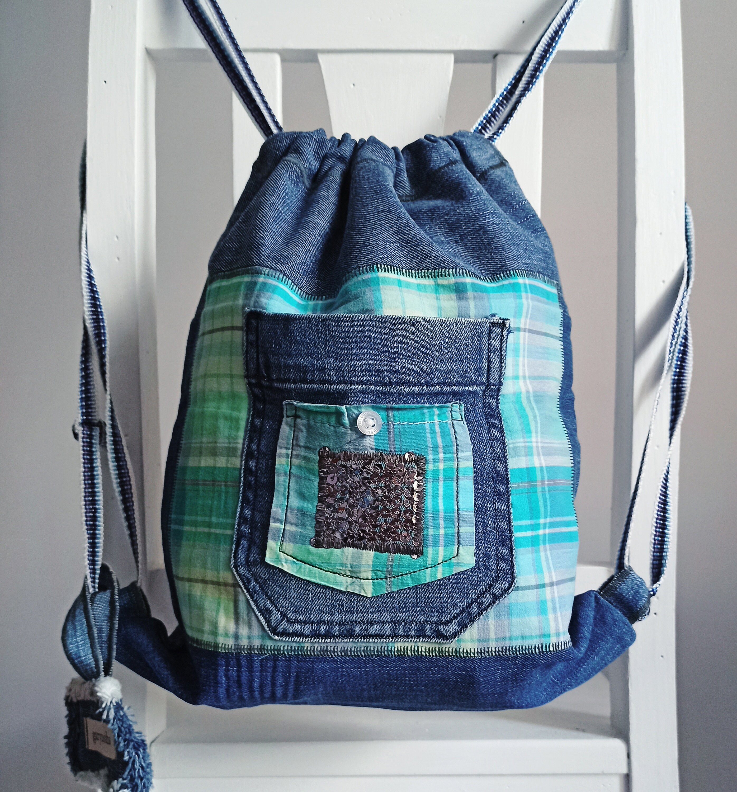 Denim Backpack Blue Backpack Backpack Backpack Women - Etsy