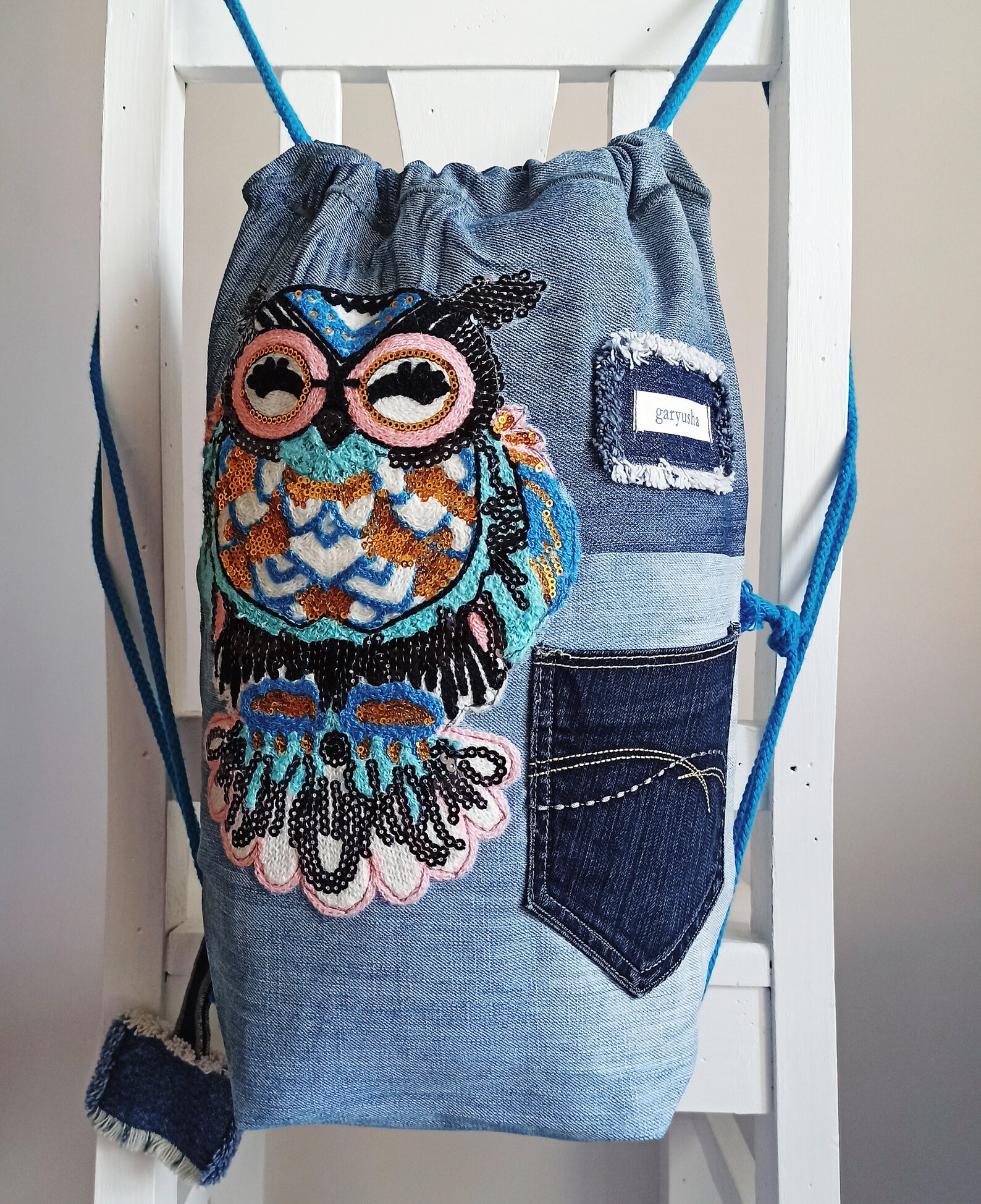 Denim Backpack Blue Backpack Backpack Backpack Women Sport - Etsy