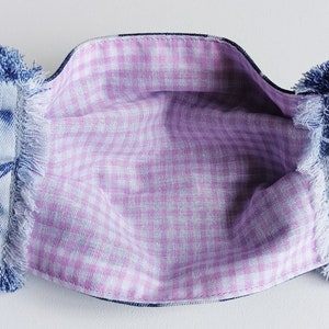 Shibori Denim Face Mask, Indigo Face Mask, Reusable Denim Face Mask ...