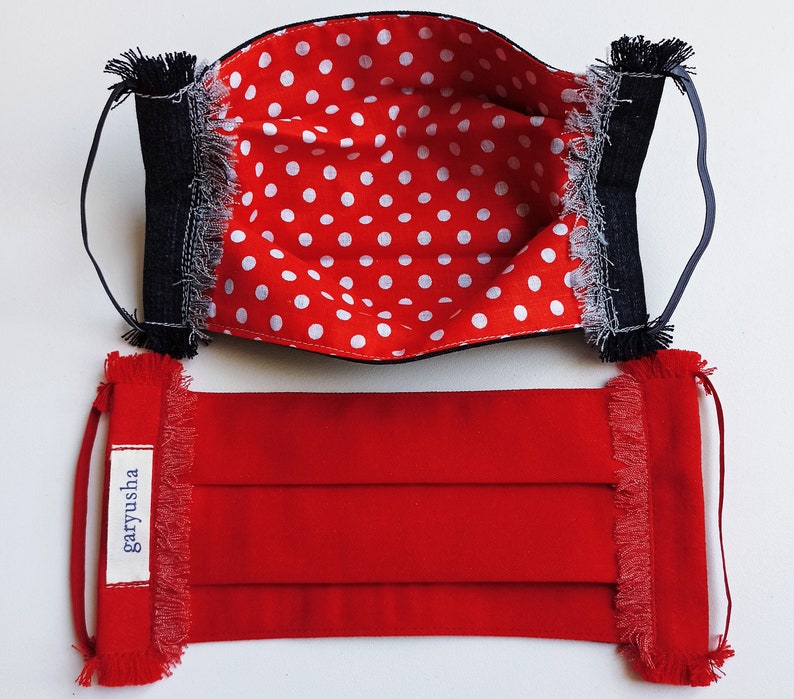 Set of 2 Denim Masks, Face Mask, Reusable Denim Face Mask, Anti Dust ...