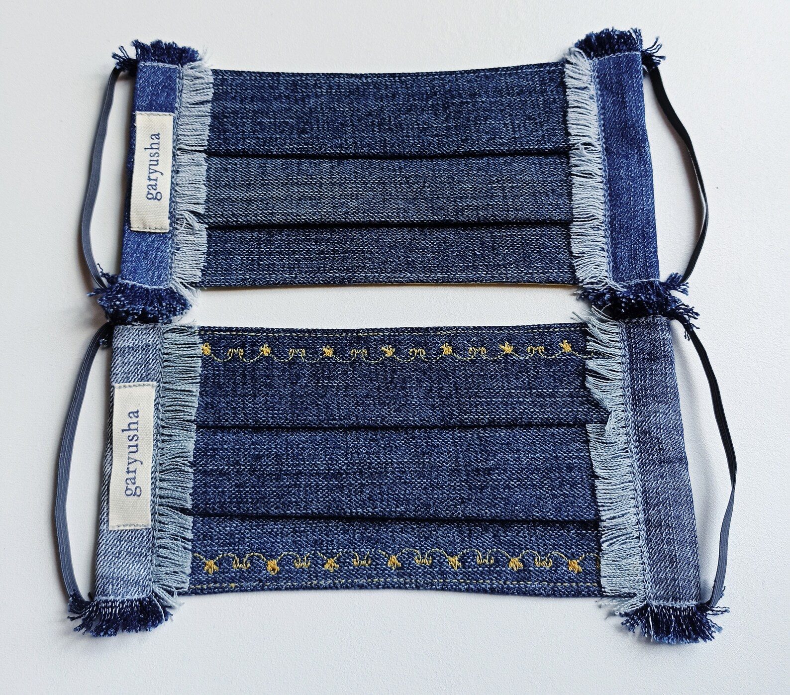 Set of 2 Denim Masks, Face Mask, Reusable Denim Face Mask, Anti Dust ...