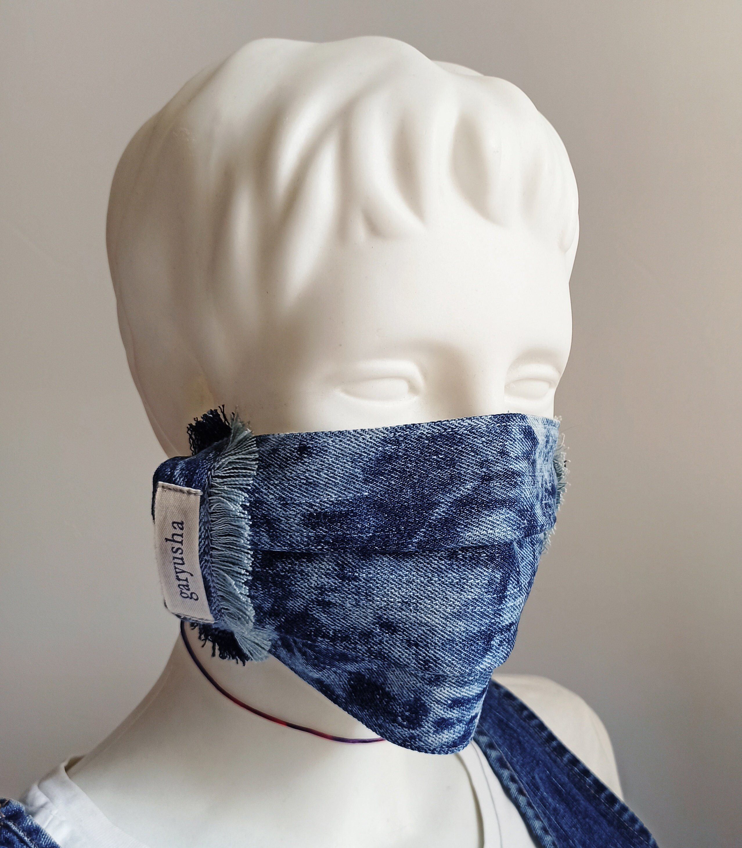 Shibori Denim Face Mask, Christmas Face Mask, Reusable Denim Face Mask ...
