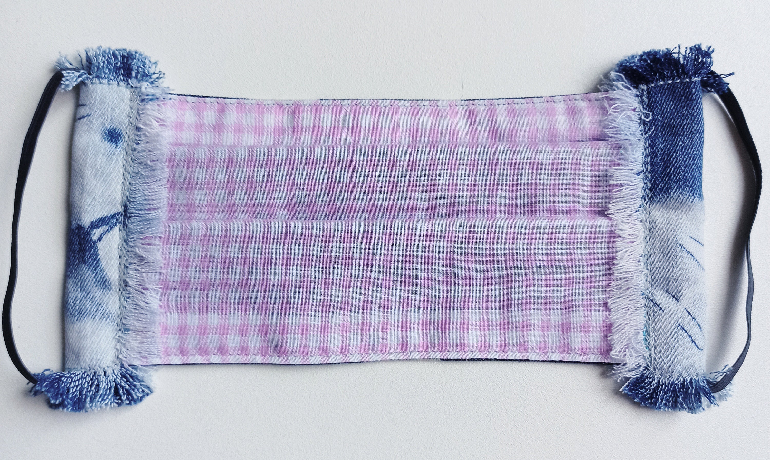 Shibori Denim Face Mask Indigo Face Mask Reusable Denim Face - Etsy