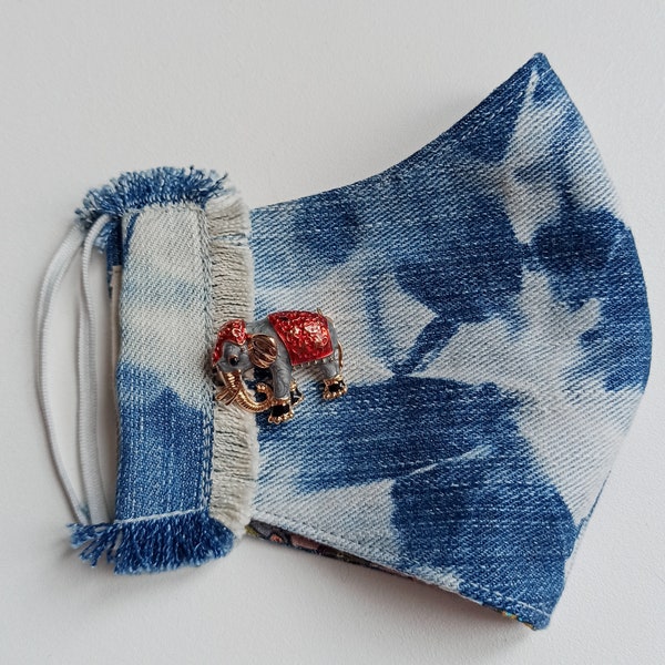 Denim Face Mask - Etsy