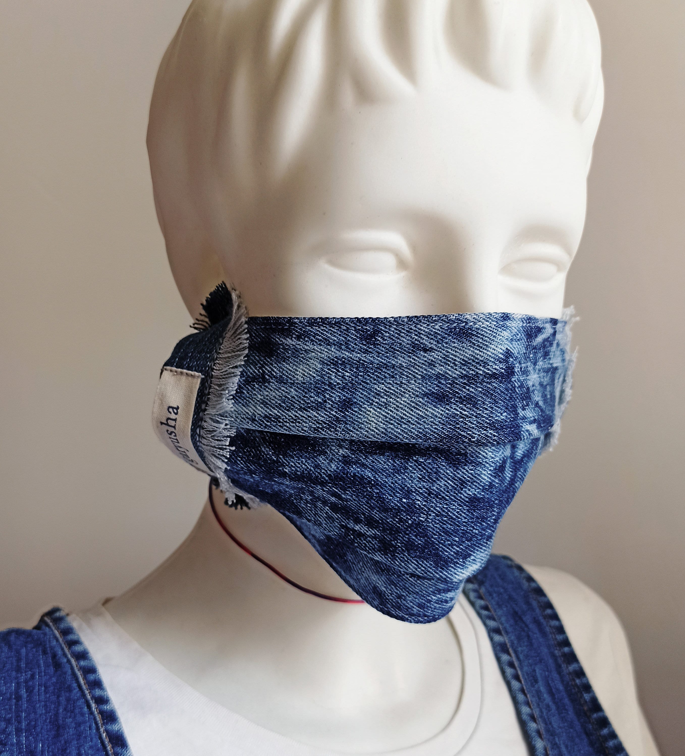 Shibori Denim Face Mask, Christmas Face Mask, Reusable Denim Face Mask ...