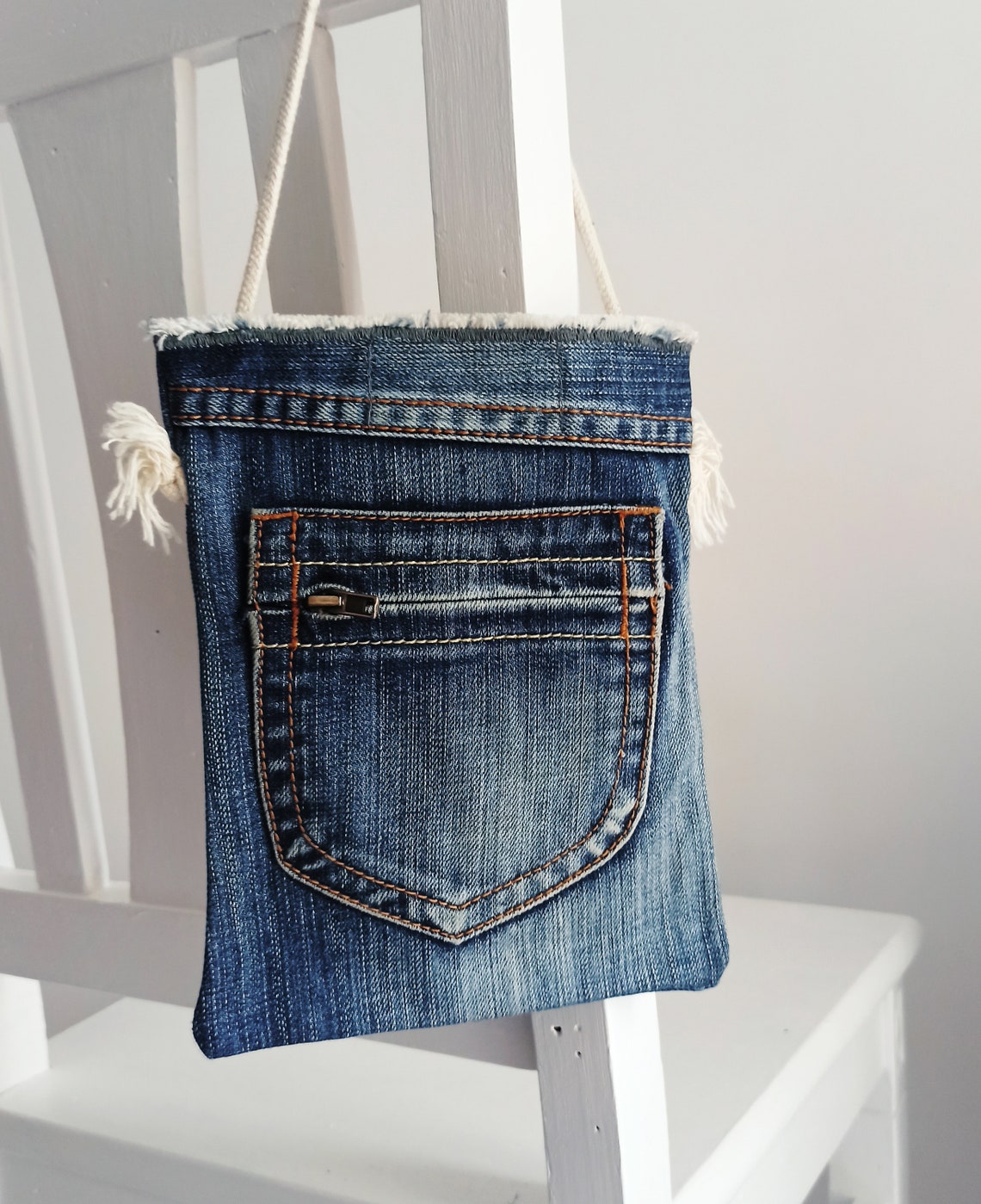 Denim Bag Handmade Bag Crossbody Bag Blue Bag Small Bag - Etsy