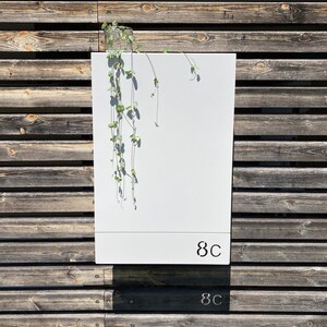 Personalized Black Locking Mailbox: Modern House Numbers, Galvanized ...