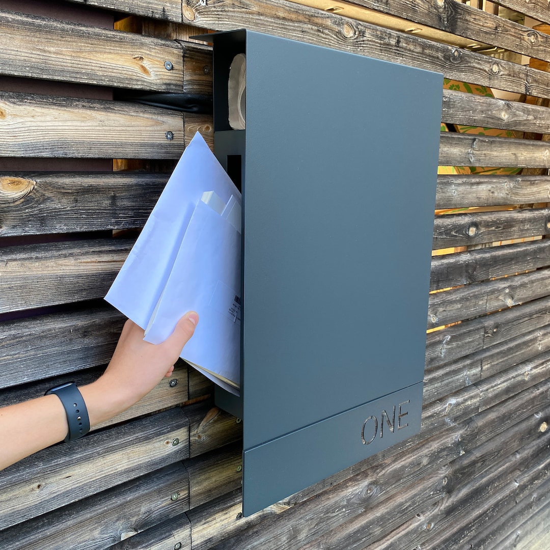 Modern Personalized Wall Mounted Mailbox With Address. Gift for ...