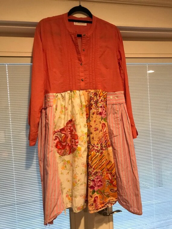 The Sunny Upcycled Tunic/frock: Bright & Happy Size Medium | Etsy