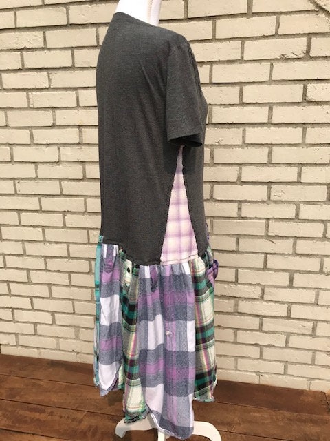 The Aquarius Upcycled Tunic: Wearable Art Size M Sustainable - Etsy