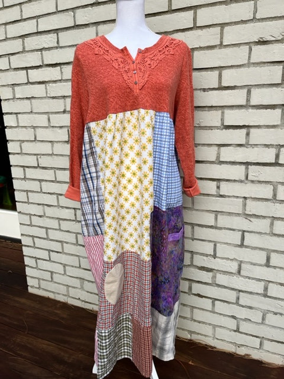 The Elsie Upcycled Frock: Size M-L, Comfy, Eco Friendly, Sustainable ...