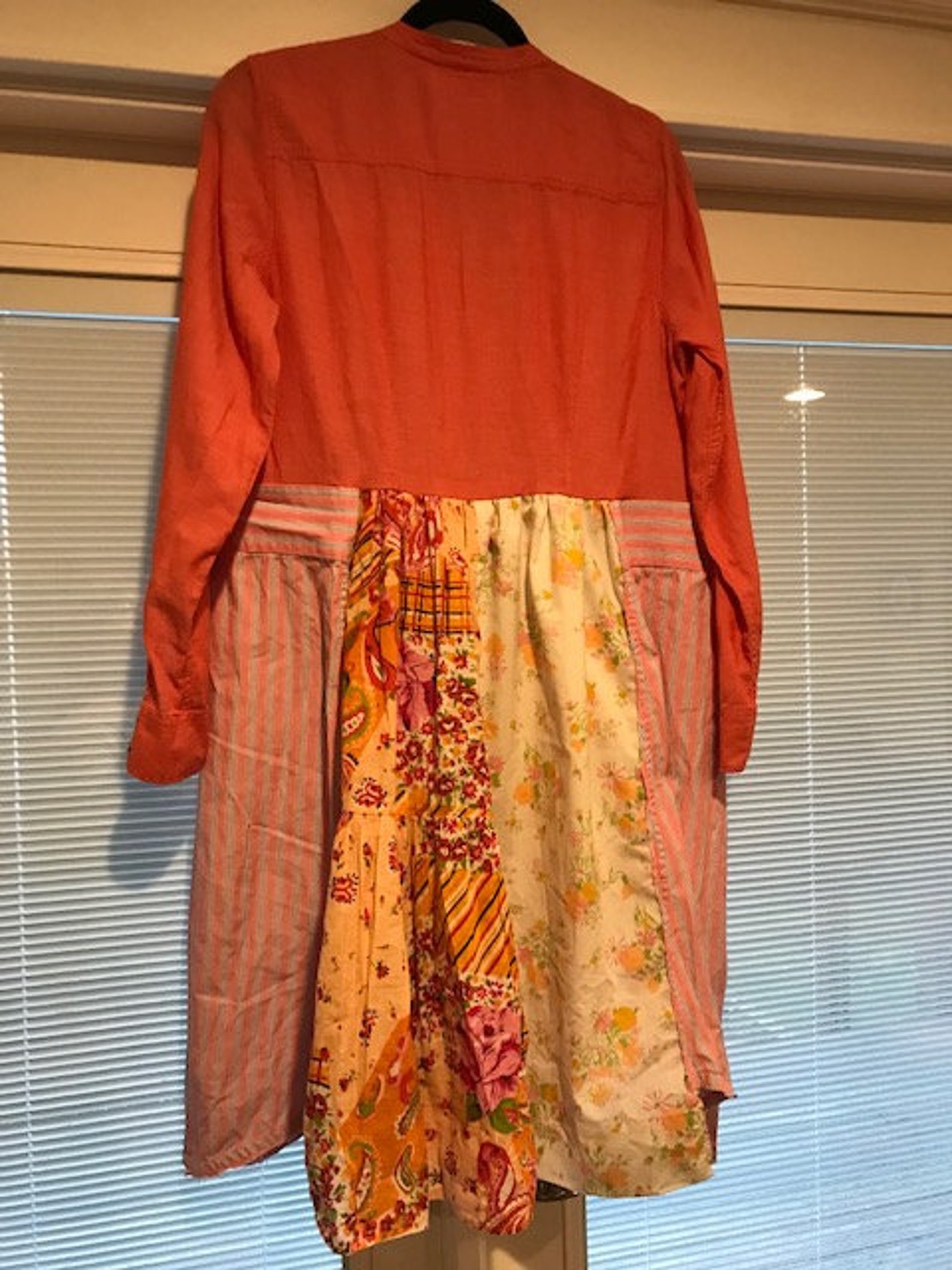 The Sunny Upcycled Tunic/frock: Bright & Happy Size Medium | Etsy