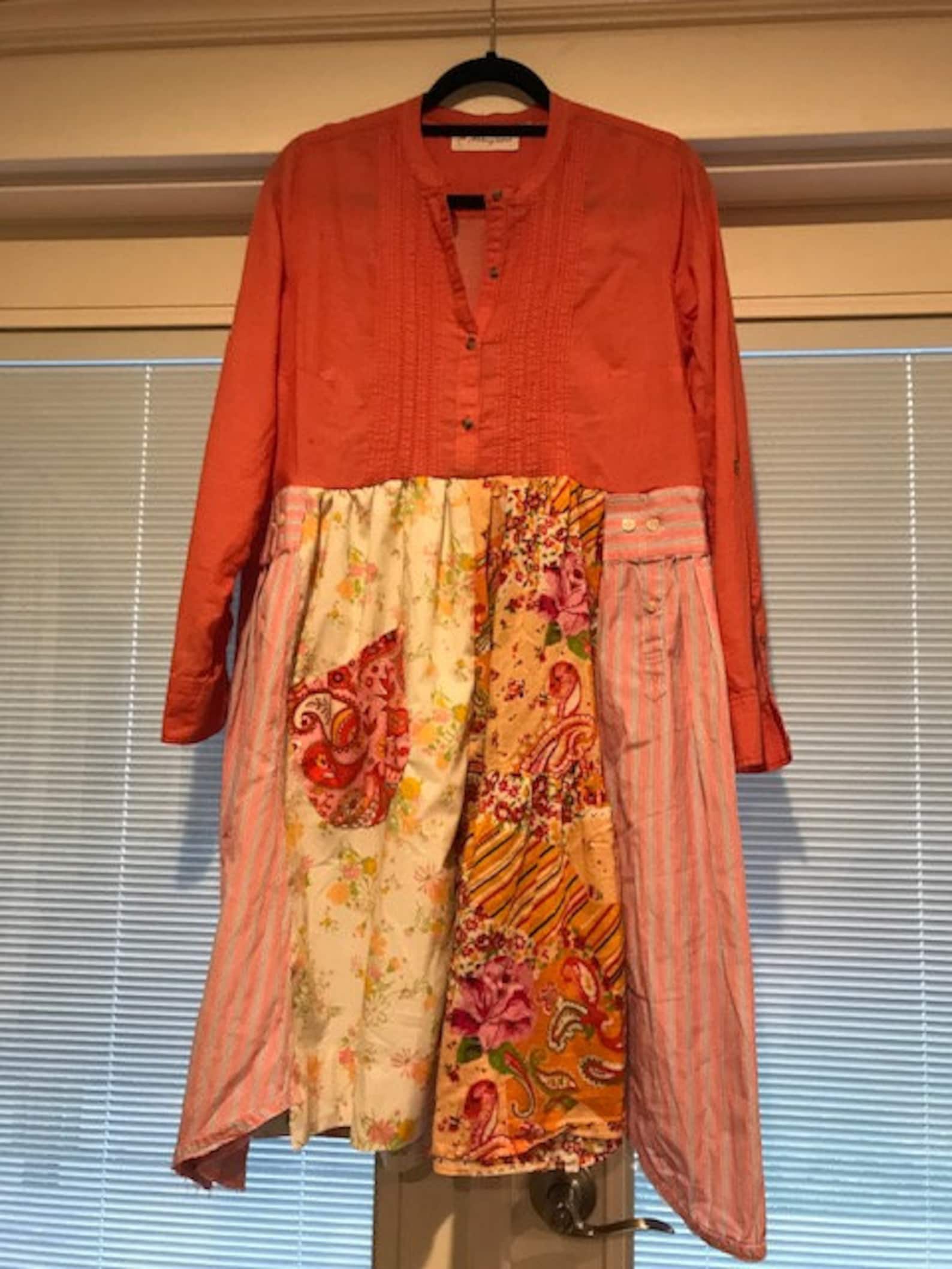 The Sunny Upcycled Tunic/frock: Bright & Happy Size Medium | Etsy