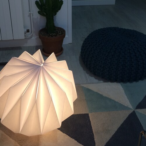 Origami Table Lamp Handmade in Paper - Etsy