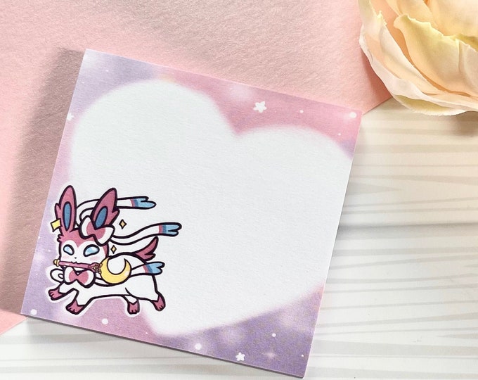 Cute, Kawaii, Adorable Sylveon Pastel Sticky Notes | 50 Sheets 3 X 3 ...