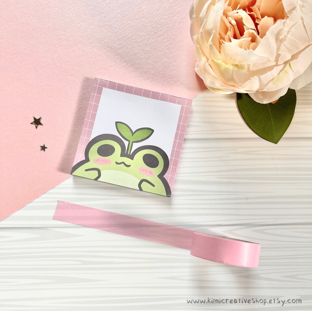 Cute, Kawaii, Adorable Frog Memo Pad | Froggy Pocket Notepad 50 Sheets ...