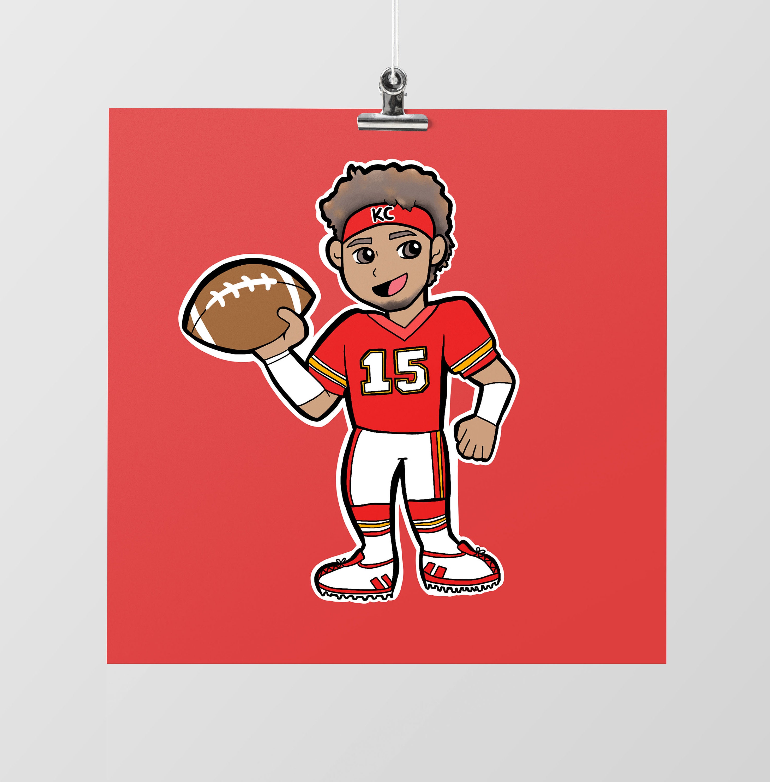 Cute Cartoon Patrick Mahomes Poster - Etsy Australia