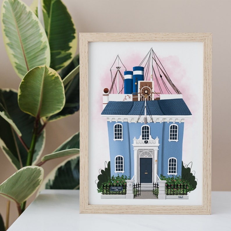 Printed Illustration Admiral Boom's House Mary Poppins Poster Poster - Etsy