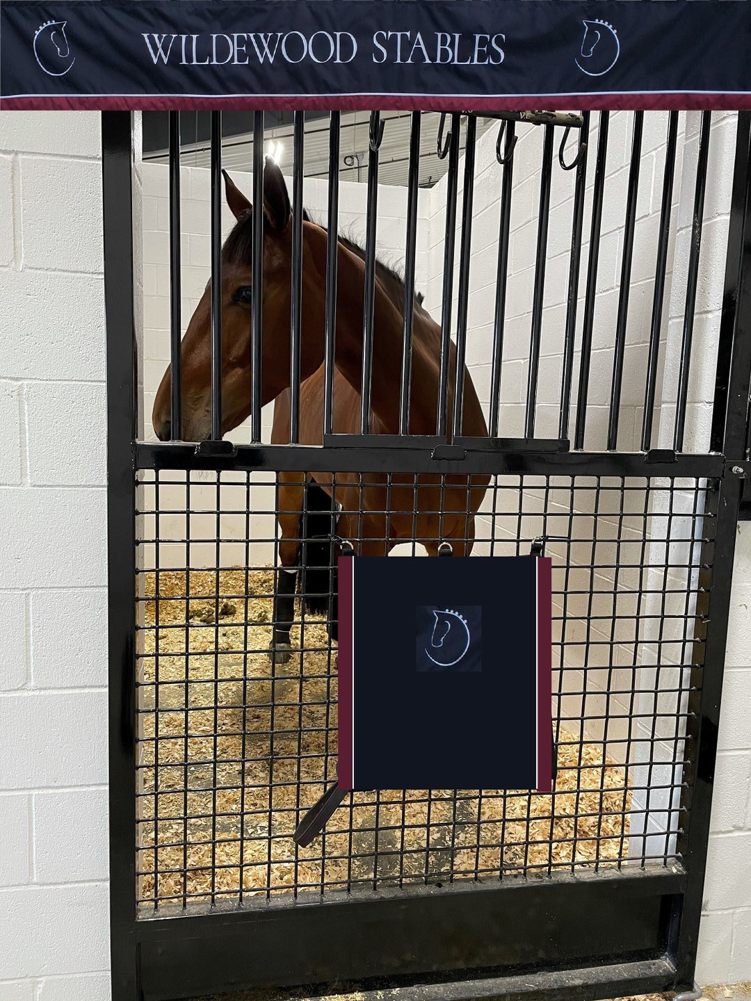 The Lone Rider Horse Stall Package, Horse Stall Valance & Sling, Free ...