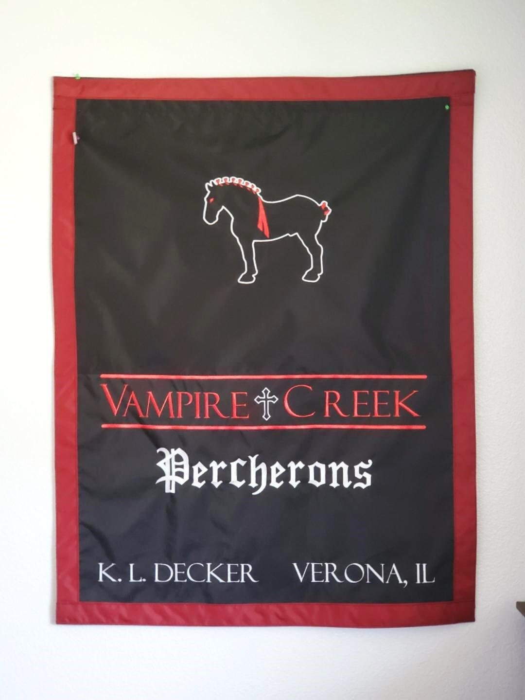 Banner, 3x4, Picture Style Barn Banner, Free Embroidered Lettering ...