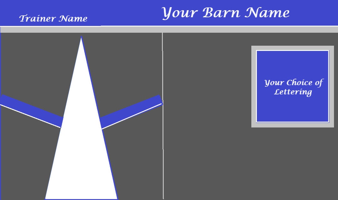 Complete Tack Stall Package With Valance & Banner, Tack Stall Front ...