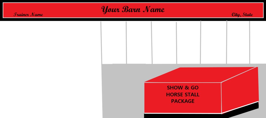 Show & Go Horse Stall Package, Pkg Horse Stall Valance Trunk Cover, 10 ...