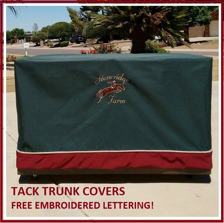 Tack Box Cover Free Embroidered Lettering or Monogram Horse | Etsy