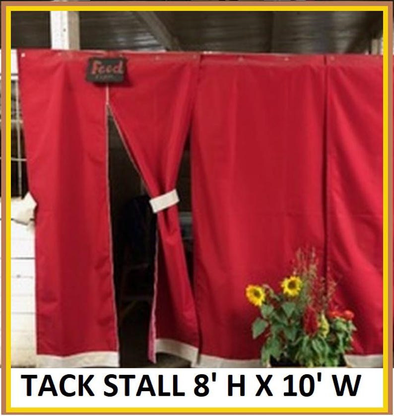 Economy Tack Stall Drapes, Tack Stall Front, Drape With Door, Zippered ...