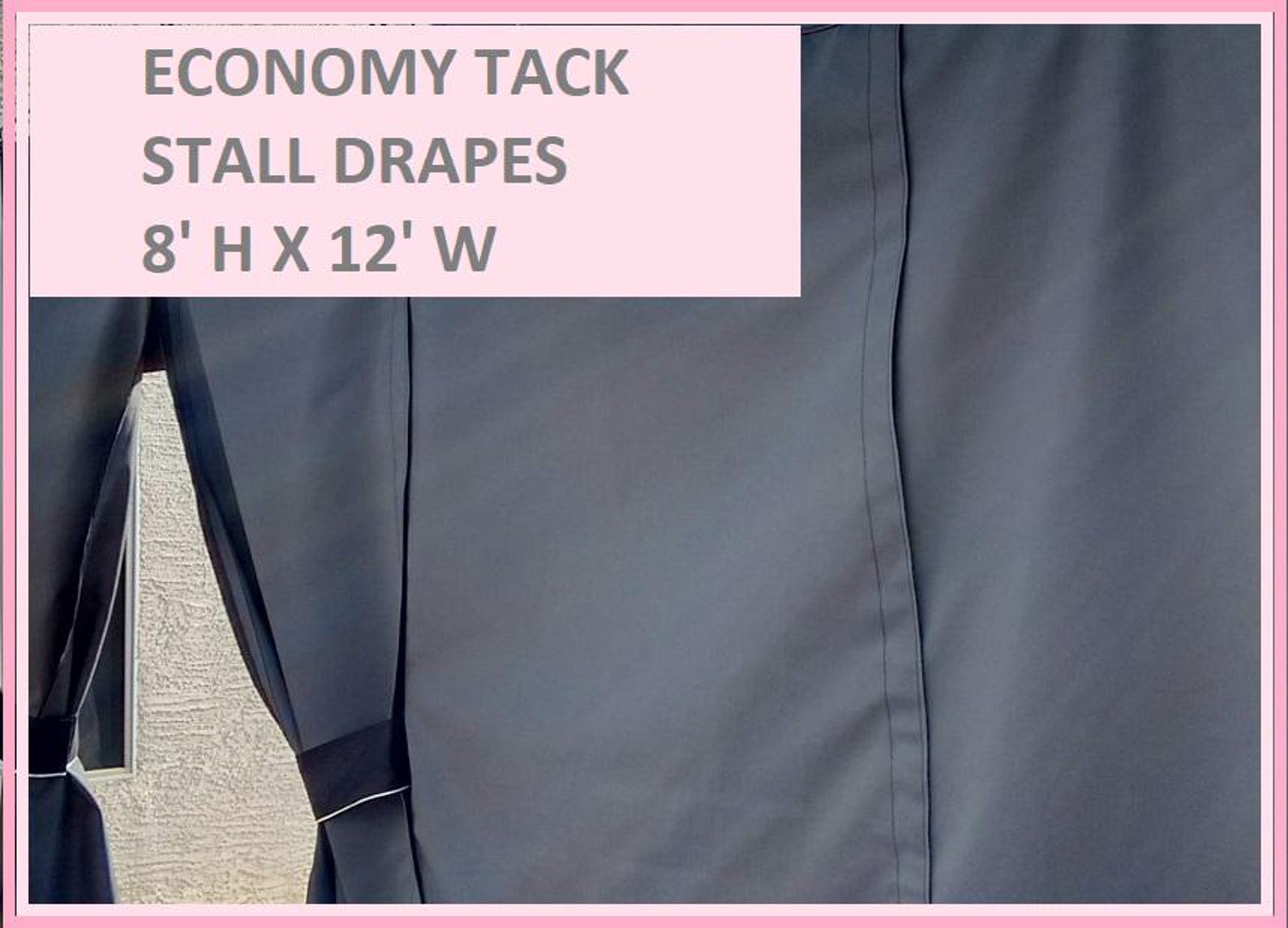 Economy Tack Stall Drapes, Tack Stall Front, Drape With Door, Zippered ...