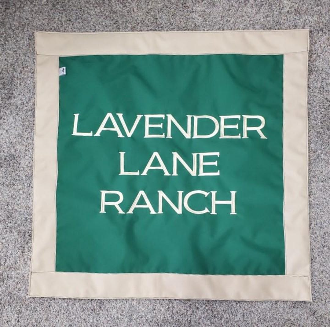 Banner, 3x3, Picture Style Barn Banner, Free Embroidered Lettering ...